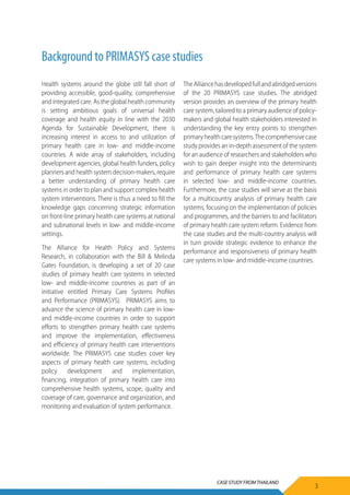 Primary Health Care Systems: Thailand | PDF