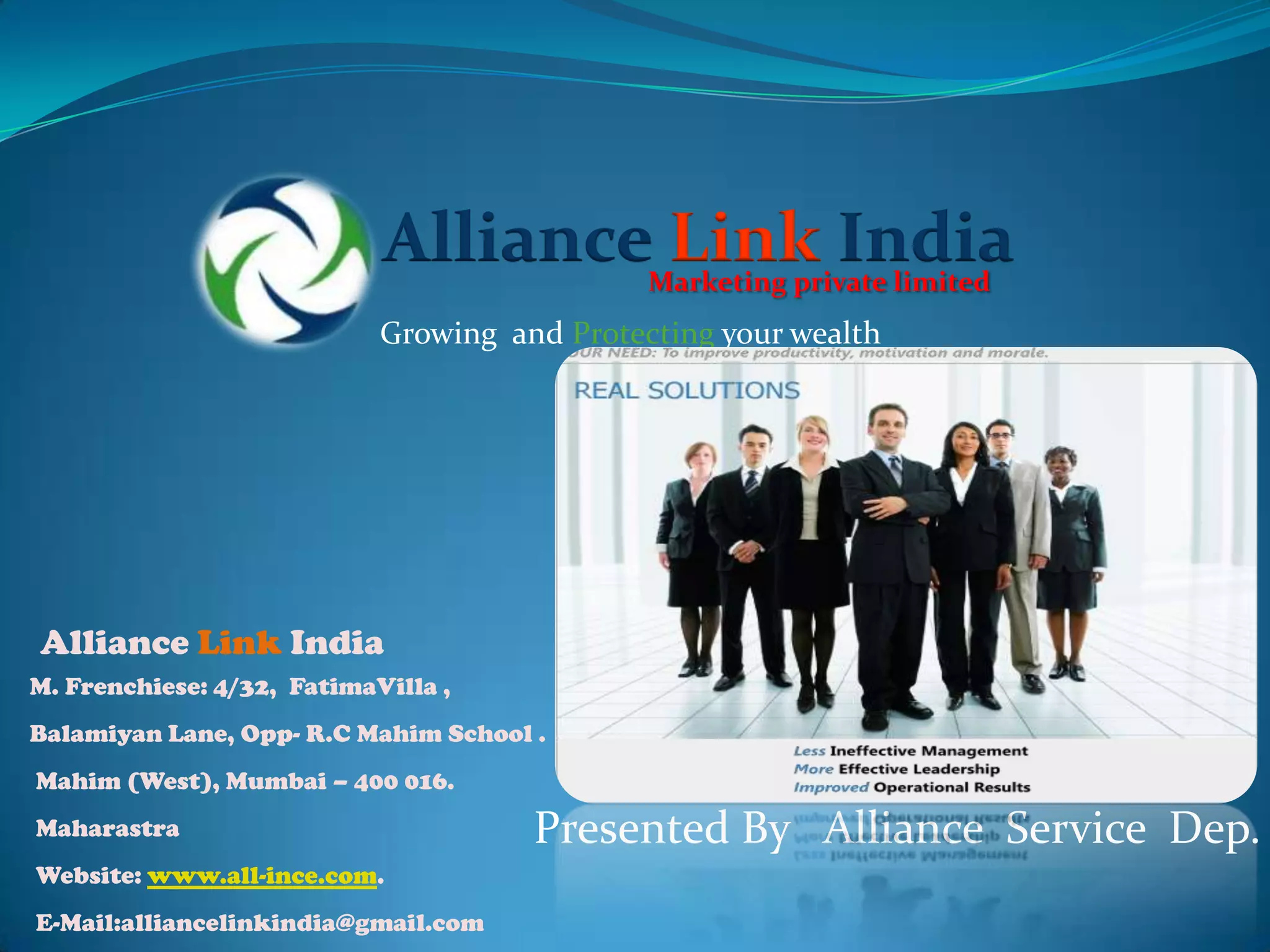 Alliance link india - mkt pvt ltd. | PPTX