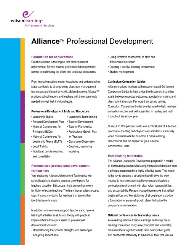 Alliance professional development | PDF
