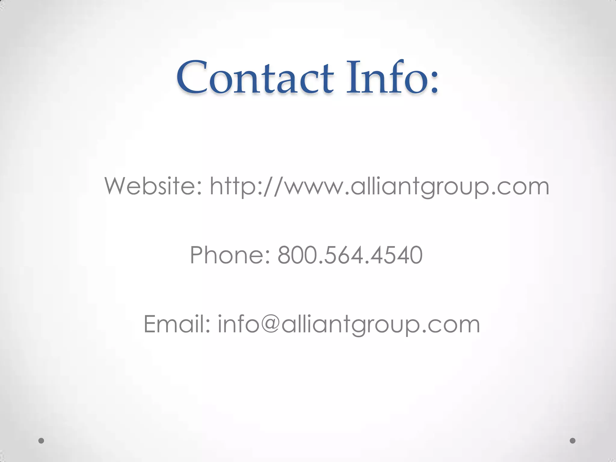 Alliant Group | PPTX