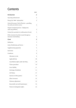 Allianz Liability PDS (Product Disclosure Statement / Policy Wording) | PDF