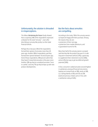 Allianz Life North America – Reclaiming the Future | PDF