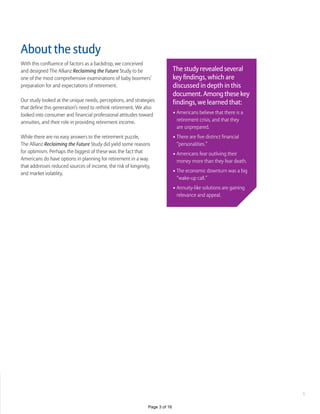 Allianz Life North America – Reclaiming the Future | PDF