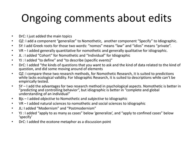 All idiographic nomothetic | PPTX