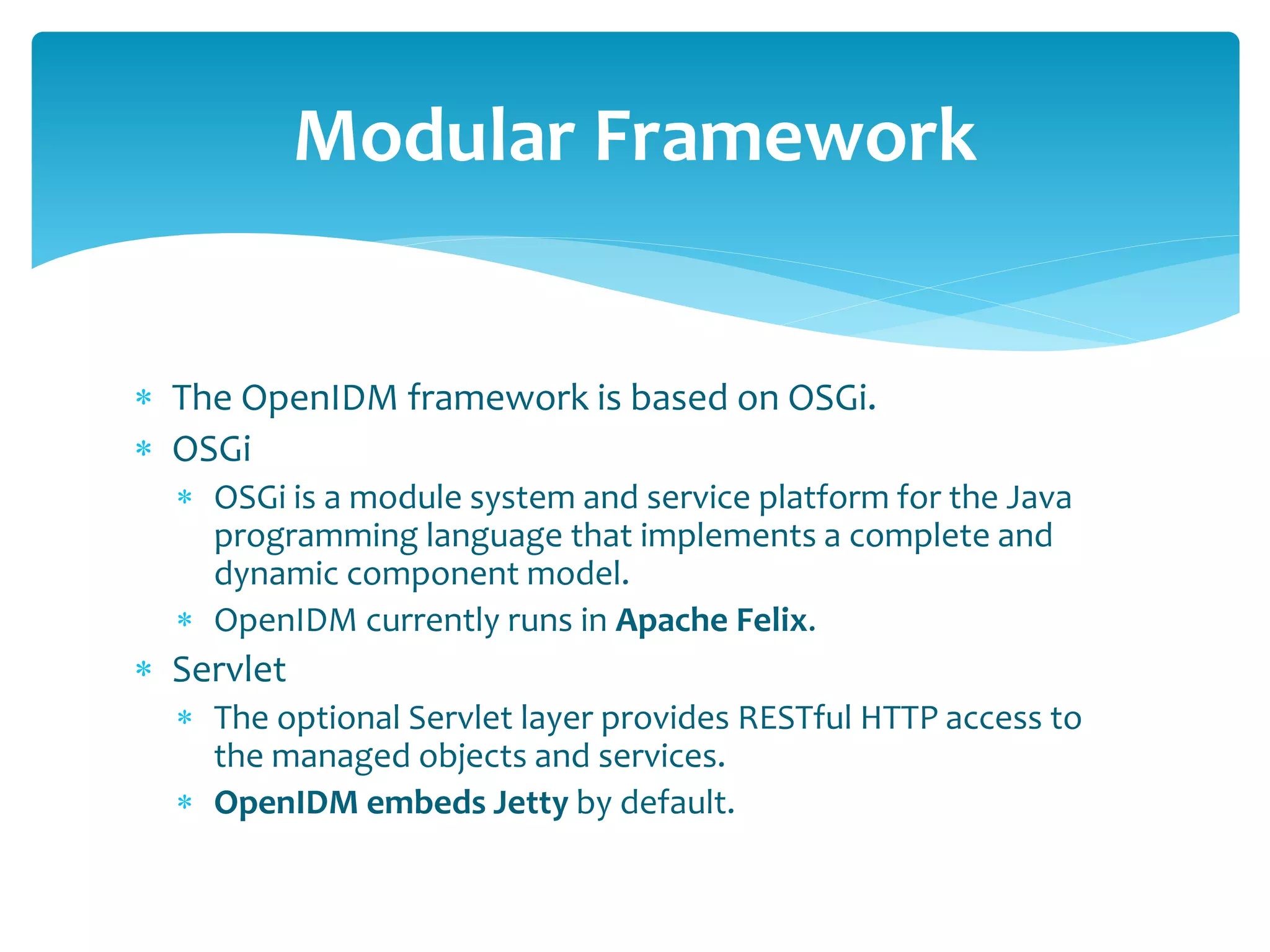Identity Manager Opensource OpenIDM Architecture | PPTX