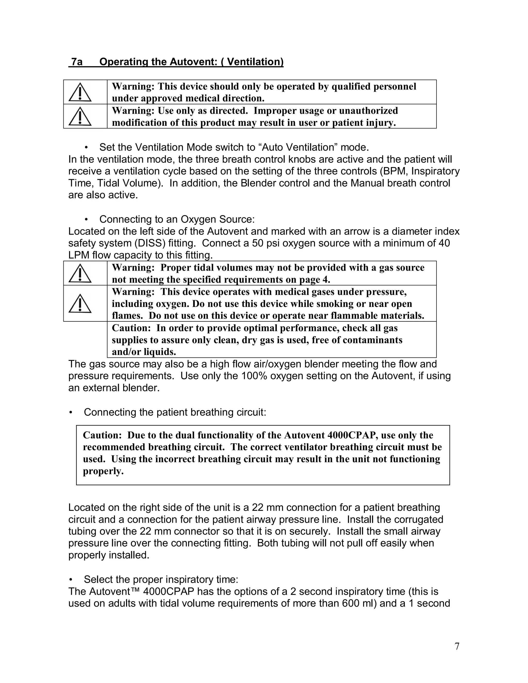 Allied autovent-4000-with-cpap-instruction-manual | PDF