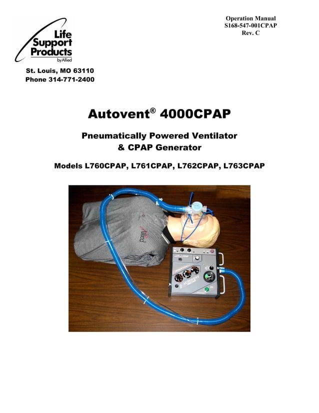 Allied autovent-4000-with-cpap-instruction-manual | PDF