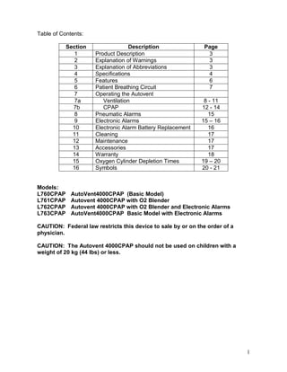 Allied autovent-4000-with-cpap-instruction-manual | PDF