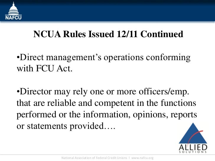 How Has the Recent NCUA Rule Affected Board Liability (Credit Union C…