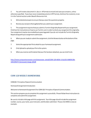 Allied american university com 120 homework help | PDF