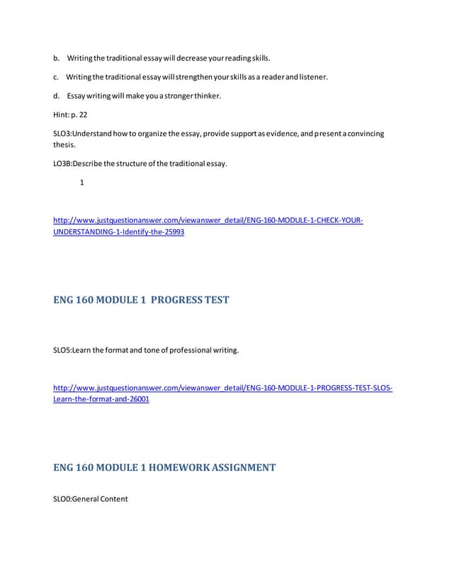 Allied american university eng 160 module 1 | DOCX