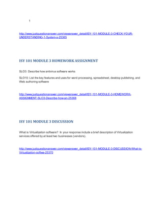 Allied american university isy 101 module 3 | PDF