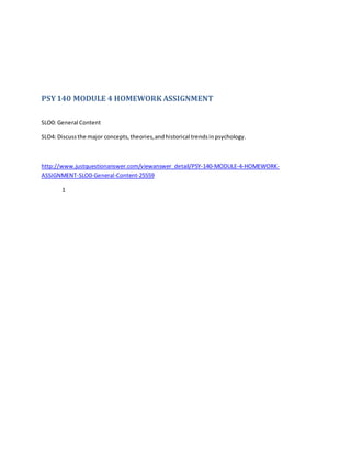 Allied american university psy 140 module 4 | PDF
