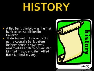 Allied Bank Pakistan Presentation MBA | Power point aliied bank Slides ...