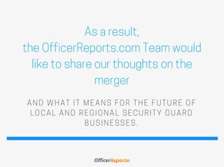 The AlliedBarton, Universal Merger and What it Means for the Future | PDF