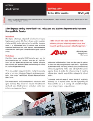 Allied Express Case Study | PDF | Computer Peripherals | Computing