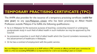 Allied Health Professions Act 2016: What MDA Members Should Know! | PPT