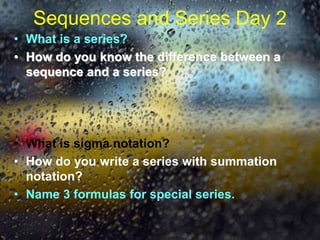 ALLIED MATHEMATICS -II UNIT IV & UNIT V SEQUENCES AND SERIES.ppt