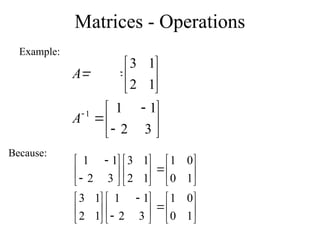 ALLIED MATHEMATICS -I UNIT III MATRICES.ppt