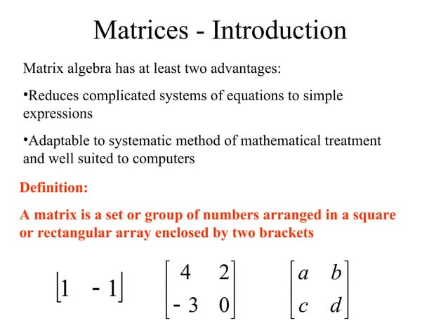 ALLIED MATHEMATICS -I UNIT III MATRICES.ppt