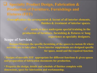 Interior Design Lesson Plan (Basic Services 1) | PPT