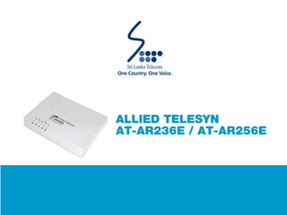 ALLIED TELESYN AT-AR236E Router Configuration Guide | PDF