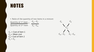 Alligation and mixtures | PPT