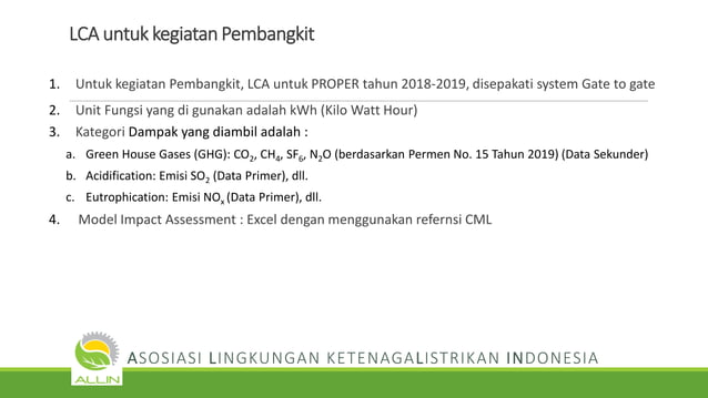 ALLIN - Rencana Implementasi Life Cycle Assessment (LCA) pada Kegiatan ...
