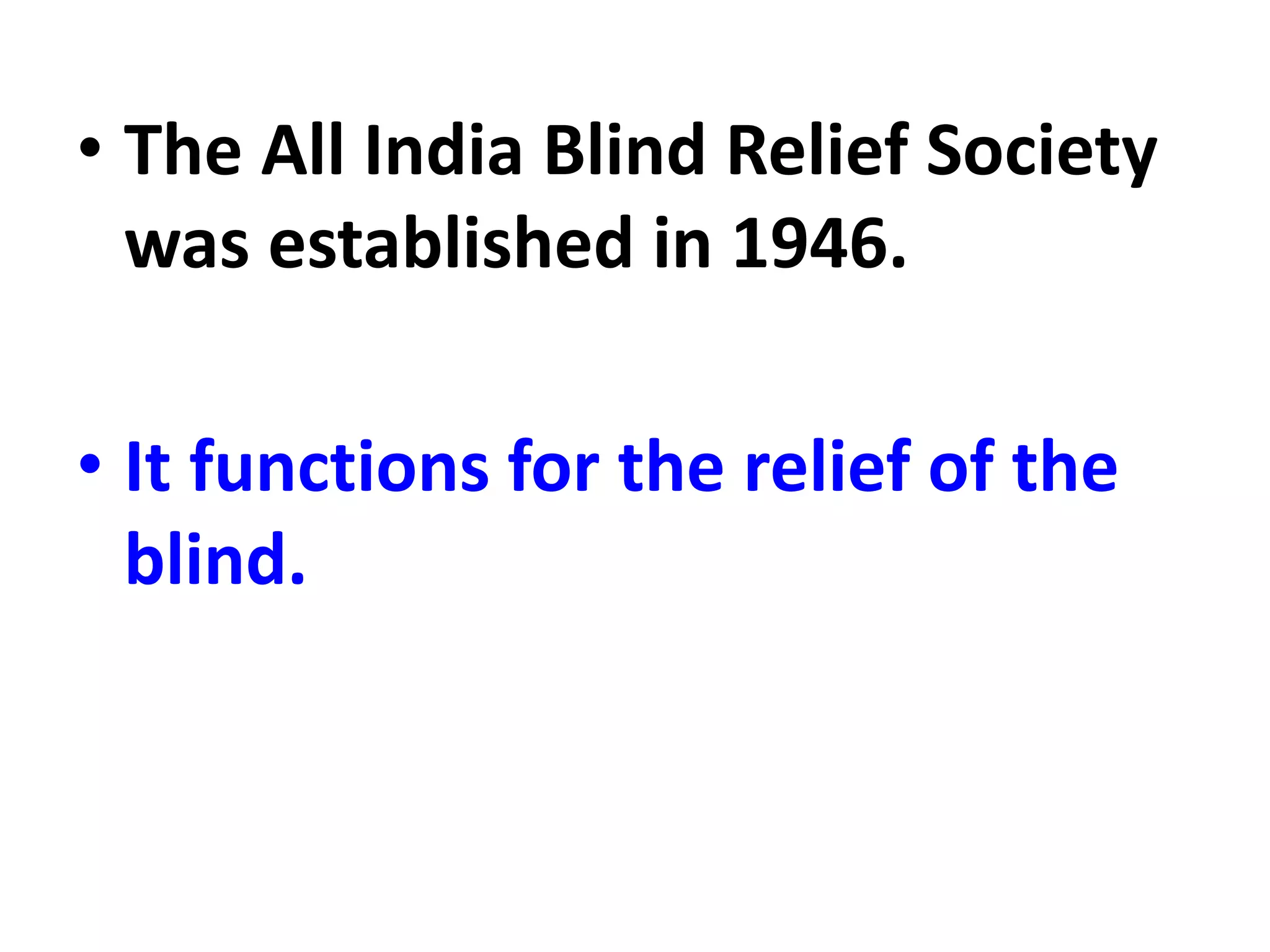 ALL INDIA BLIND ASSOCIATION | PPTX