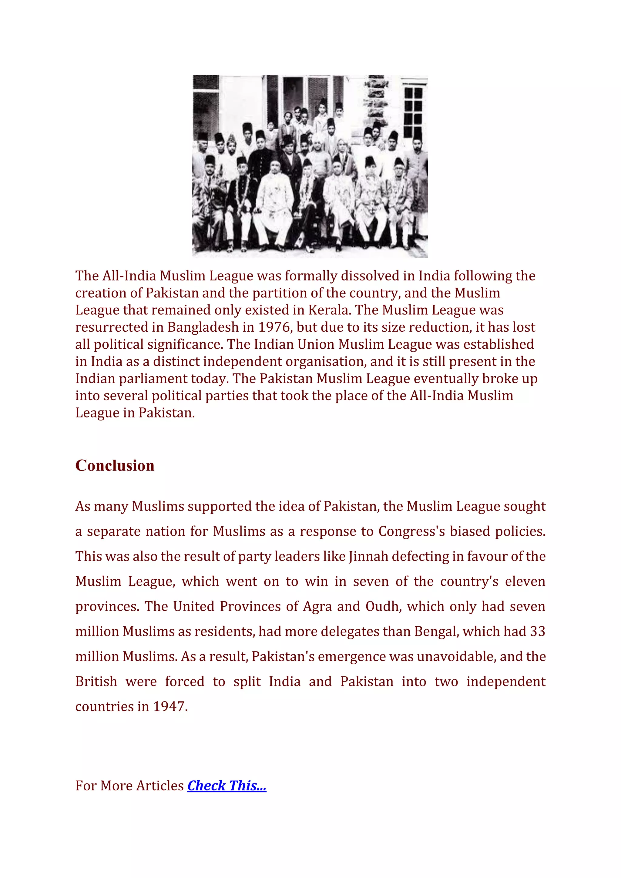 All India Muslim League Pdf