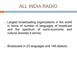 All india radio and public broadcasting | PPTX