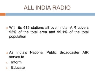 All india radio and public broadcasting | PPTX