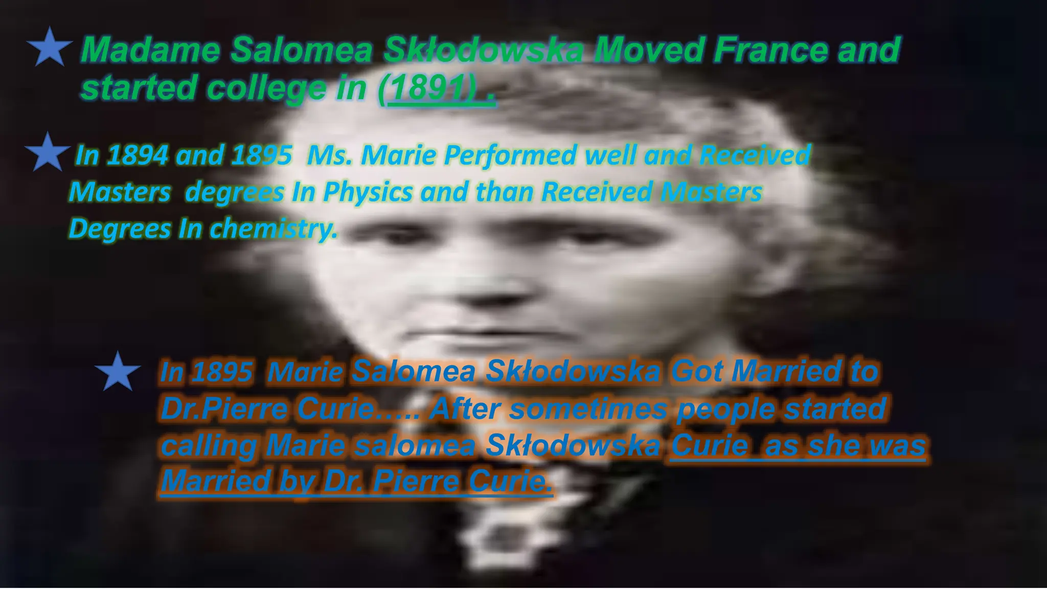 ALL INFORMATION ABOUT MADAM MARIE Salomea Skłodowska CURIE.pptx