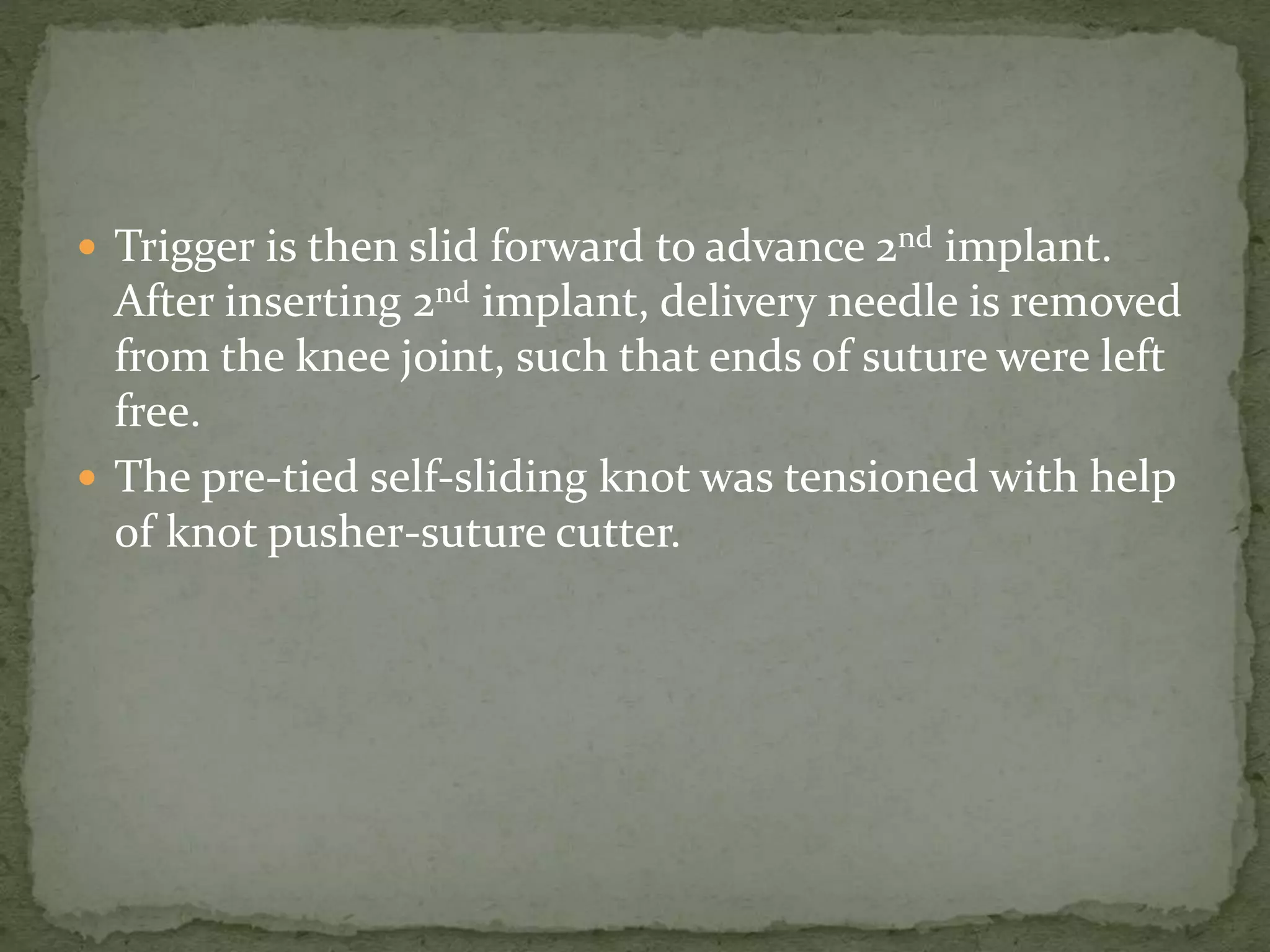 Meniscus repair : basics & surgery | PPTX