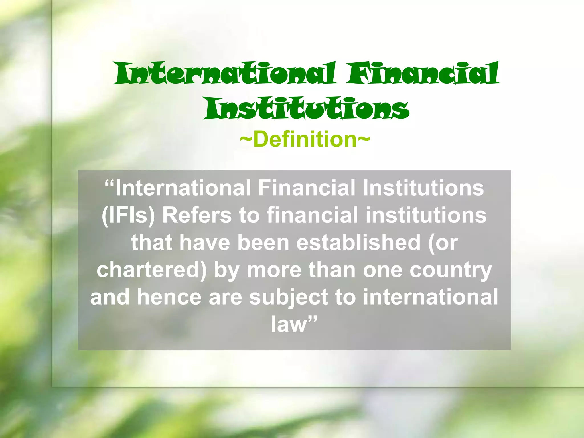 Role Of Multilateral Agencies | PPTX