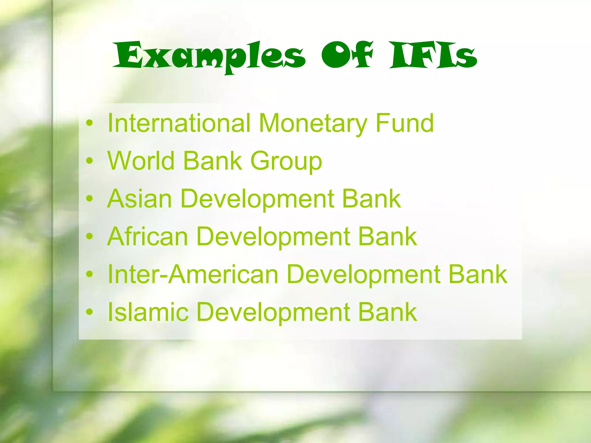 Role Of Multilateral Agencies | PPTX