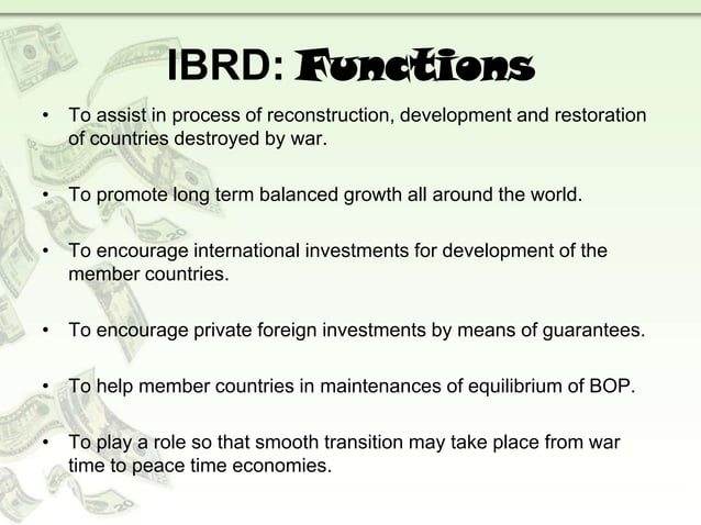 Role Of Multilateral Agencies | PPTX | Business Banking & Finance ...
