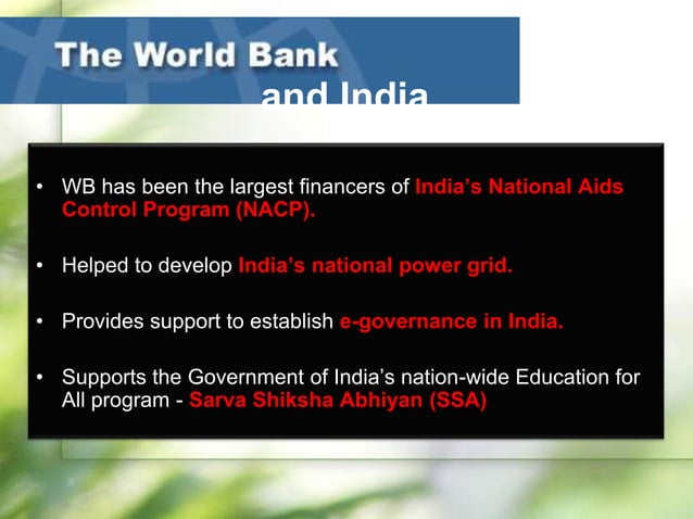 Role Of Multilateral Agencies | PPTX | Business Banking & Finance ...