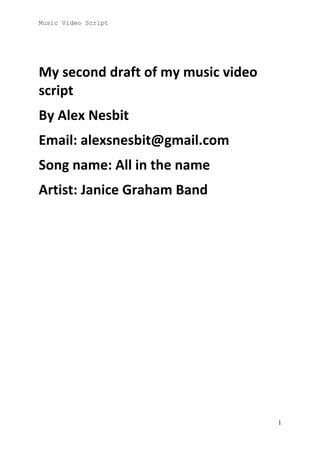 All in the name 2st draft script by alex nesbit | PDF | Free Download