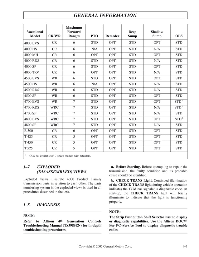 Allison 4500 Rds Service Manual | PDF