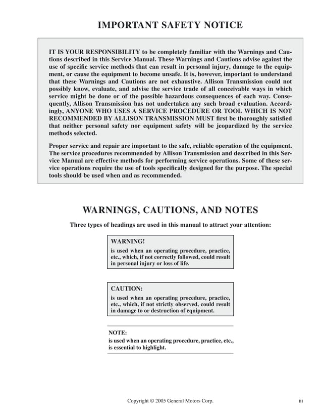 Allison 4500 Rds Service Manual | PDF