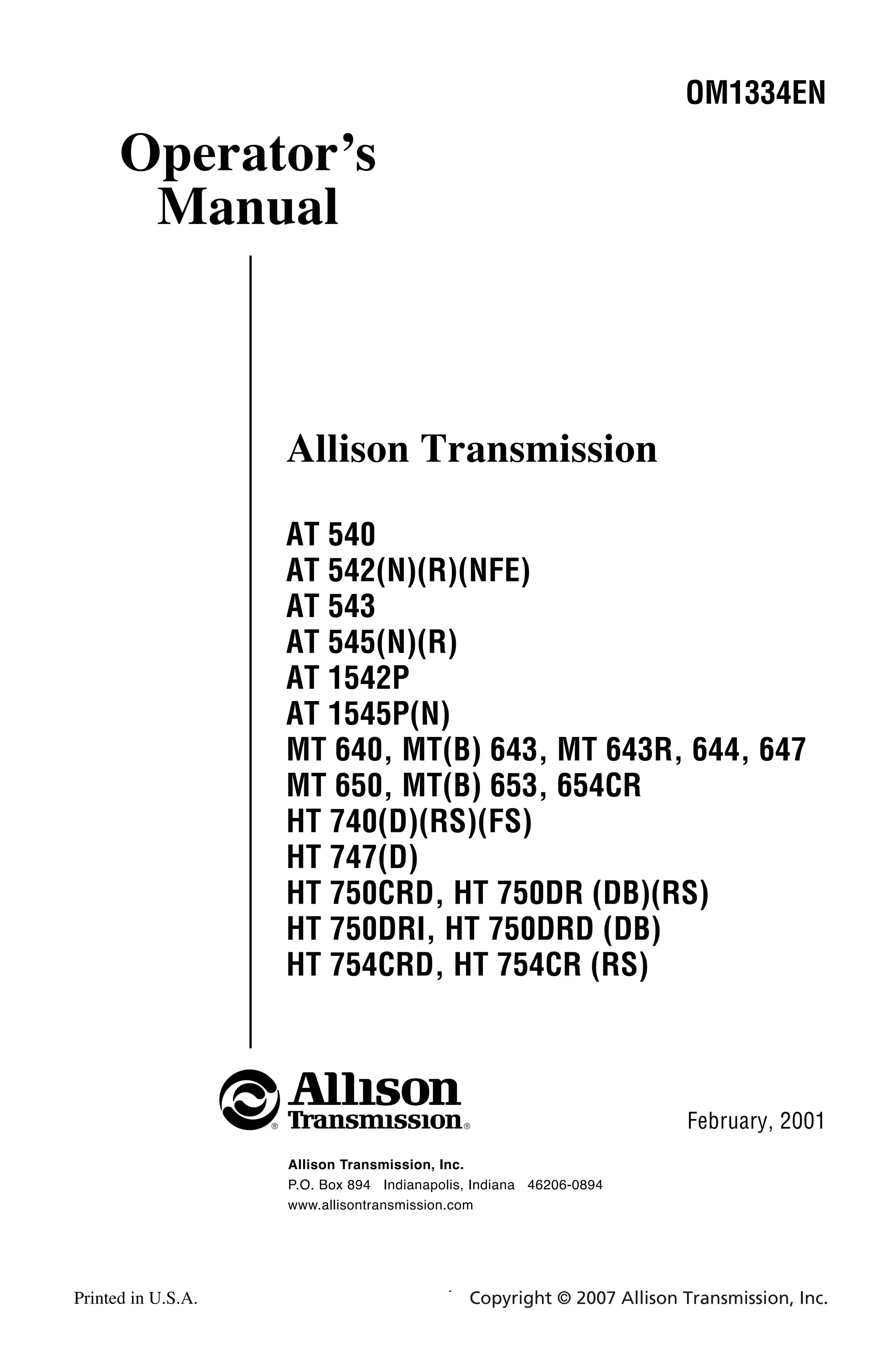 Allison AT, MT, HT Series Operator's manual.pdf