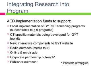 Update on CDC’s CT/Infertility Prevention Social Marketing Effort ...