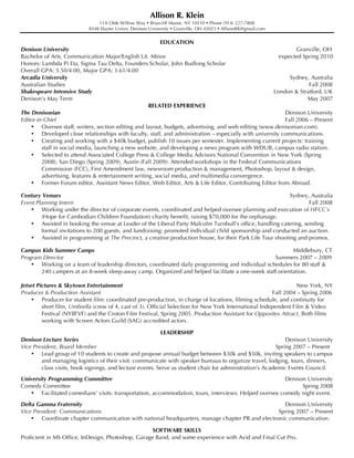 Allison Klein Updated Resume | PDF