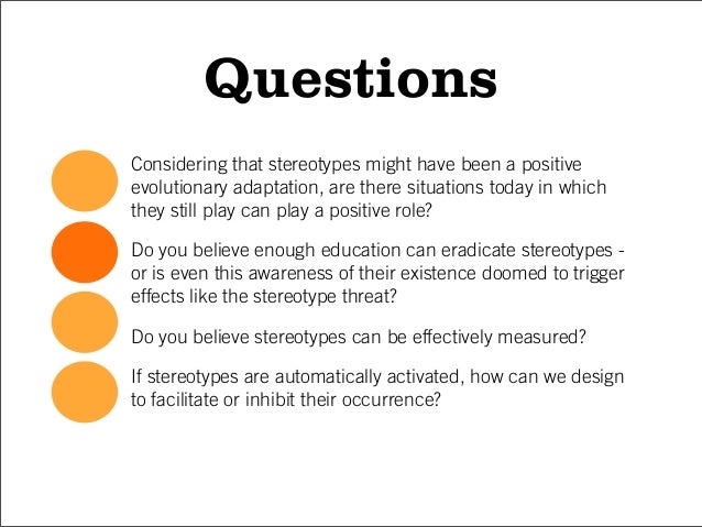 Understanding Stereotypes for Cognitive Design