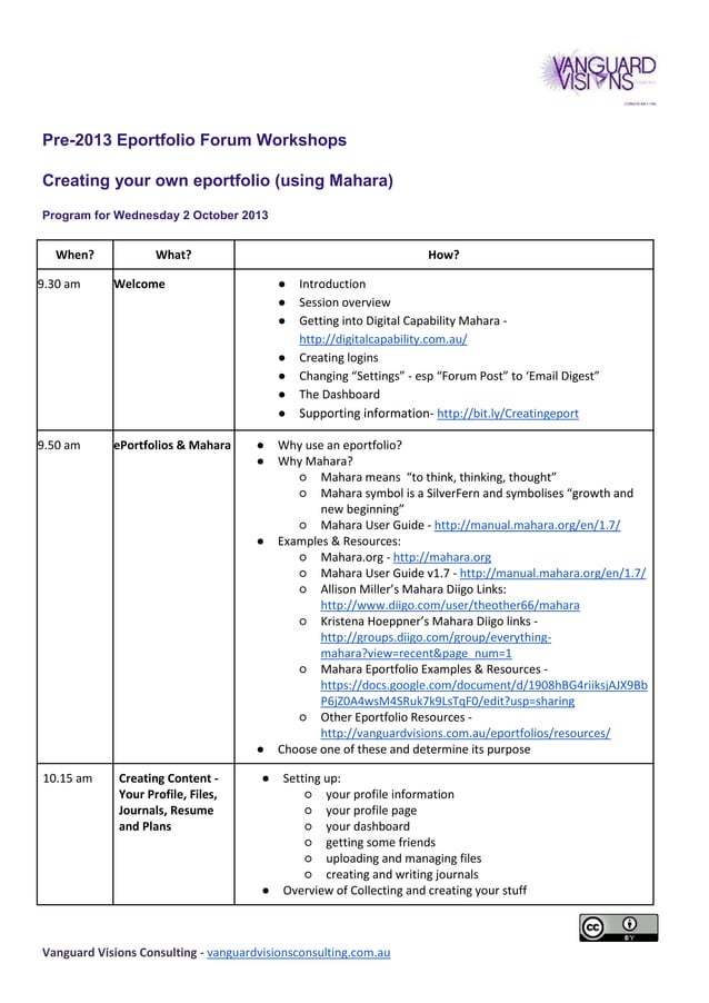 Allison miller creating your own eportfolio using mahara | DOCX ...