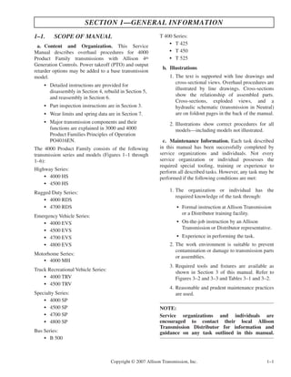 Allison transmission 4000 series generation controls vocational models ...