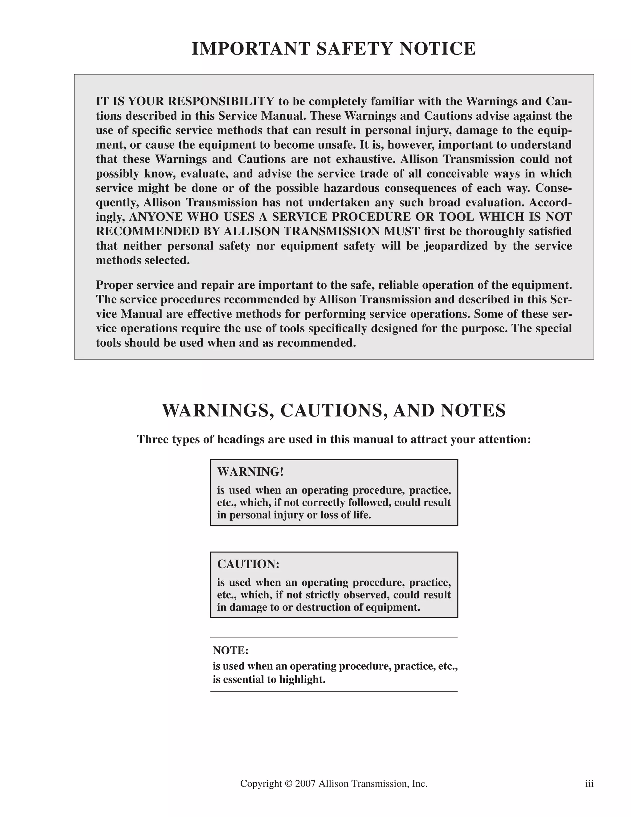 Allison Transmission 4000 Series Generation Controls Vocational Models ...