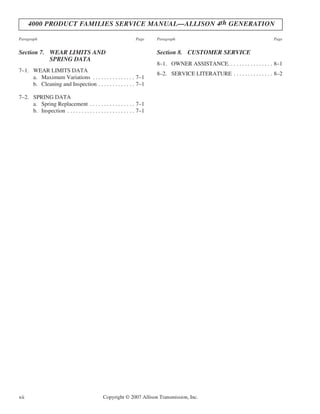 Allison transmission 4000 series generation controls vocational models ...