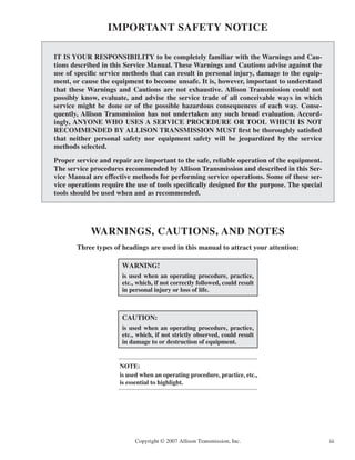 Allison transmission 4000 series generation controls vocational models ...